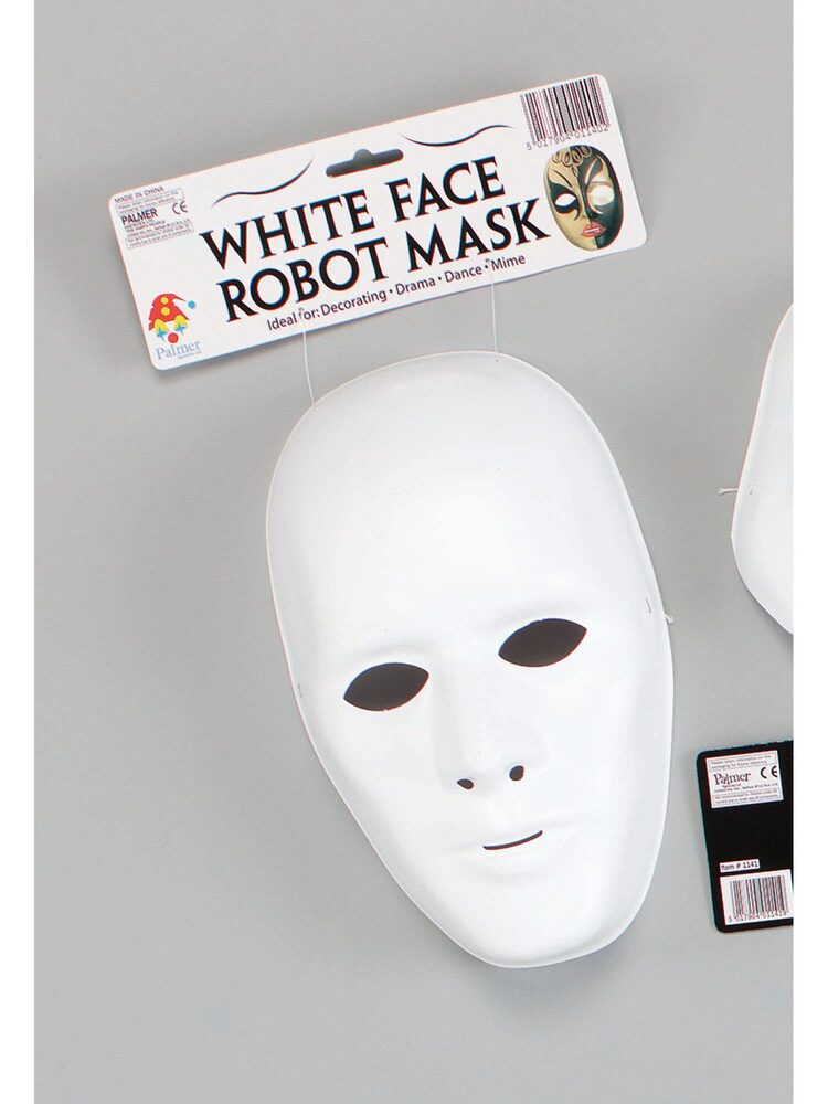 Deluxe Male Face Mask White Fancy That Fancy Dress
